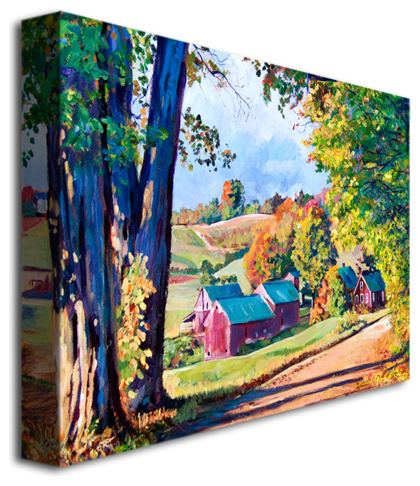 'Road to Jenne Farm, Vermont' Canvas Art by David Lloyd Glover, 35" x ...