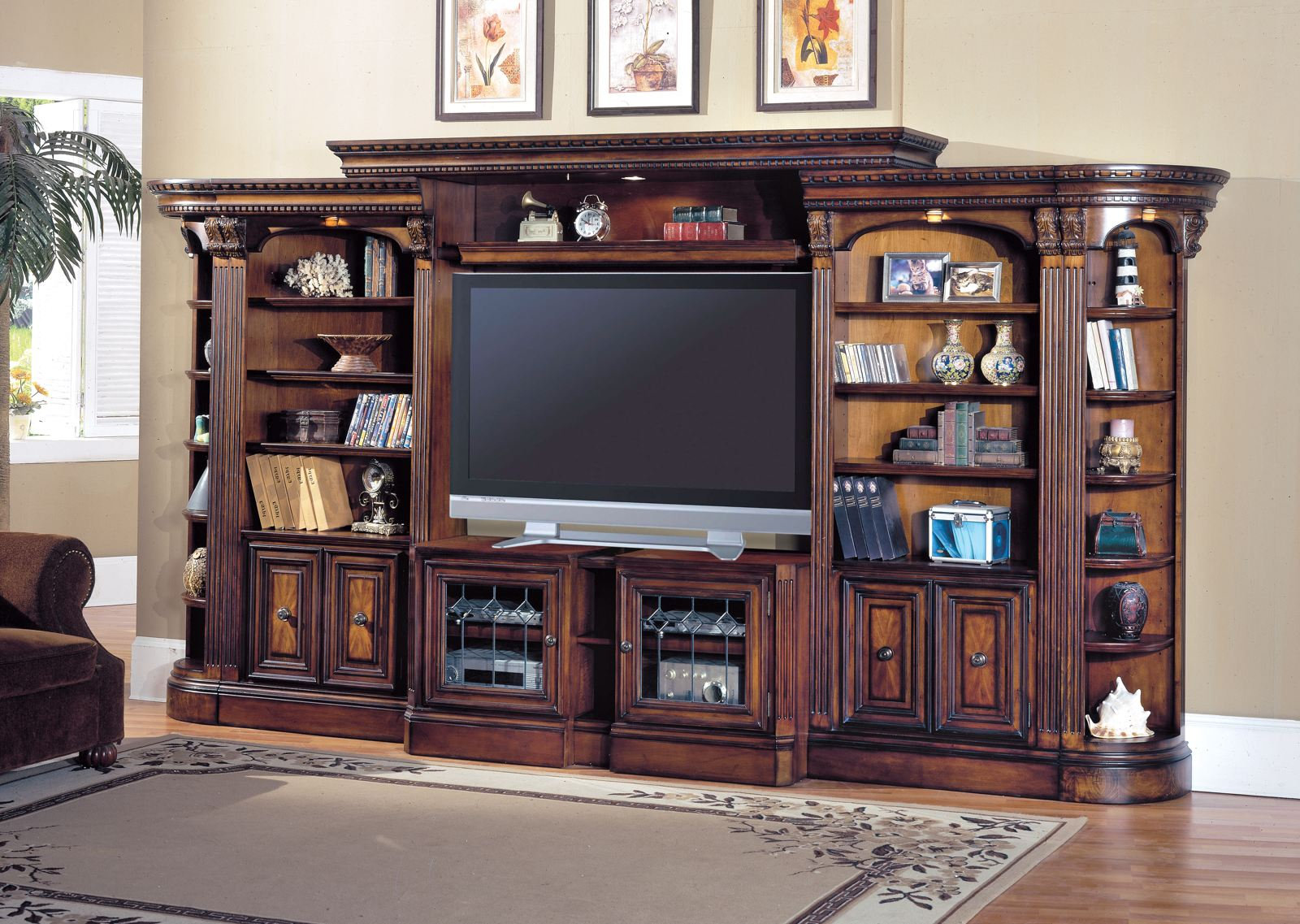 Parker House Huntington Expandable Open Entertainment Wall in Vintage ...