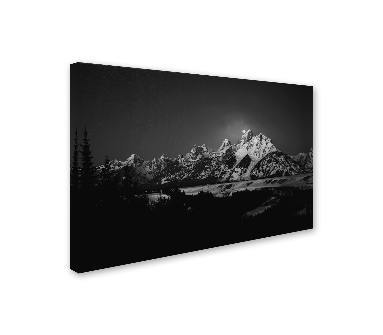 Raymond Salani Iii 'Full Moon Sets' Canvas Art, 30"x47" - Contemporary ...