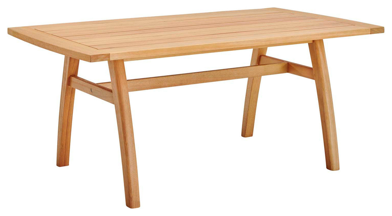 Orlean 57" Outdoor Patio Eucalyptus Wood Dining Table, Natural ...