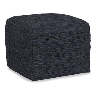 Fredrik Square Pouf, Woven Leather - Transitional - Floor Pillows And Poufs - by Simpli Home Ltd ...