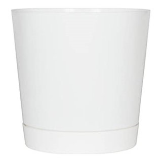 Novelty Full Depth Cylinder Pot, White, 12 Inch - Transitional - Indoor ...