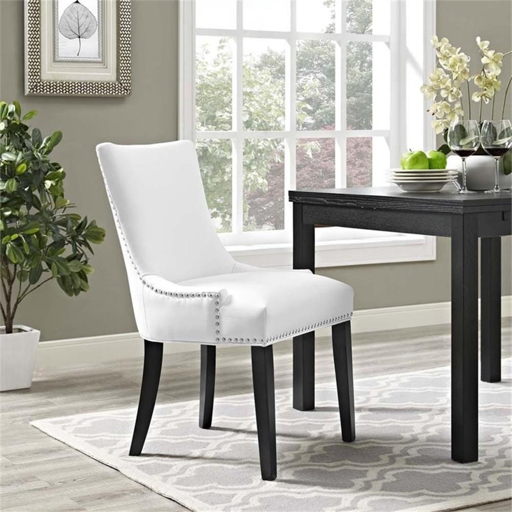 Hawthorne Collections 20.5" Modern Faux Leather Dining Side Chair in ...