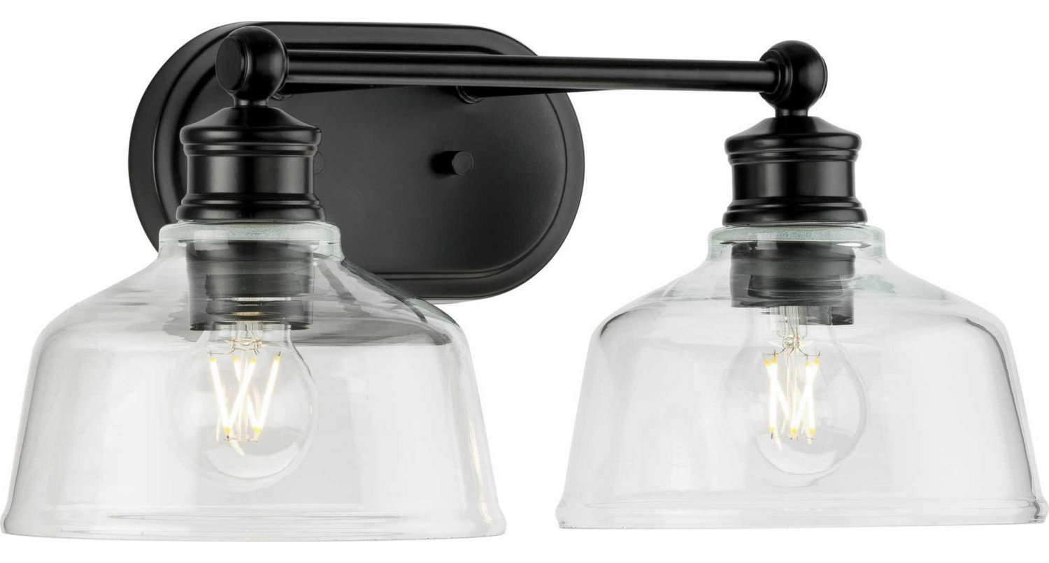 Singleton 2-Light Bath in Matte Black - Transitional - Bathroom Vanity ...