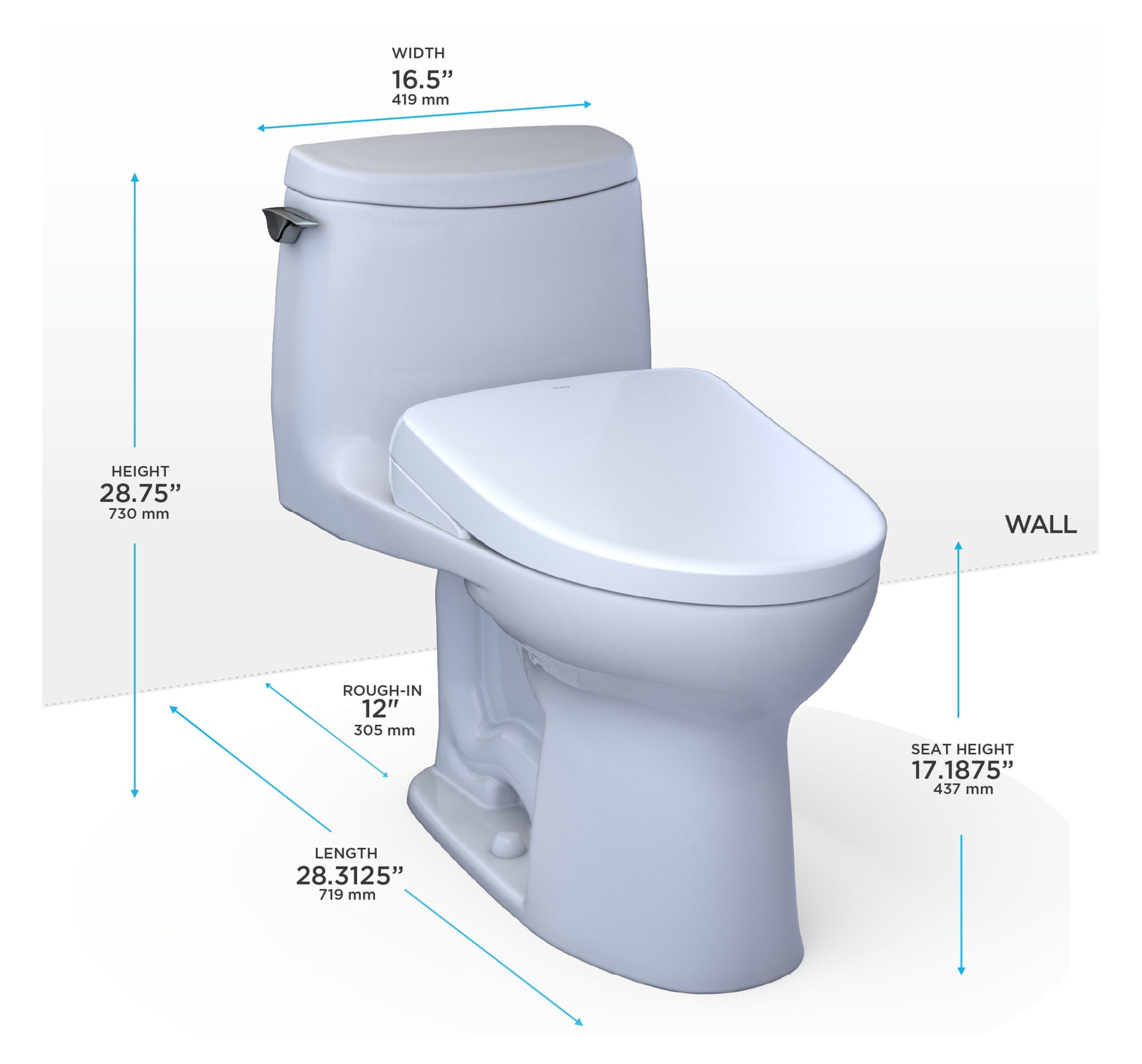 Toto 1 GPF One Piece Elongated Toilet - Contemporary - Toilets - by The ...