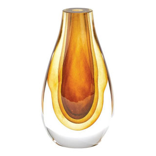 Gradient Small Amber Vase - Contemporary - Vases - by Lighting ...