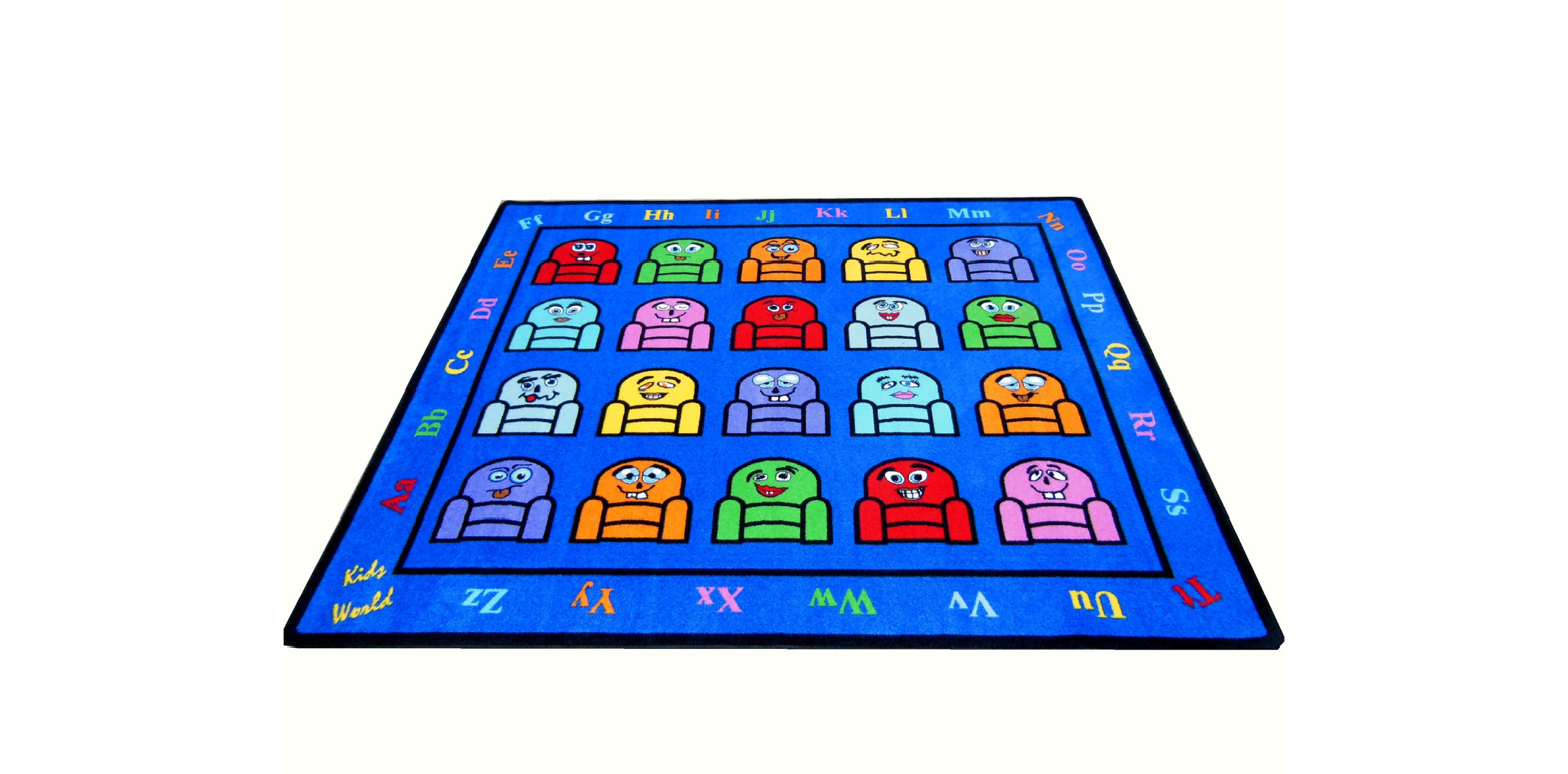 Silly Seats (20) #1054 5'x8' Children's Educational and Play Rug ...
