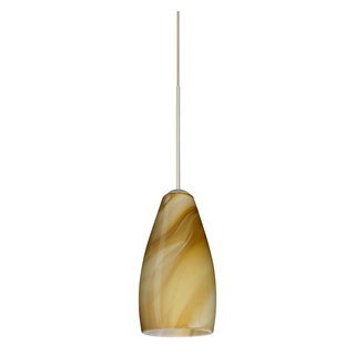 Karli 1 Light Pendant Lighting, Satin Nickel - Contemporary - Pendant ...