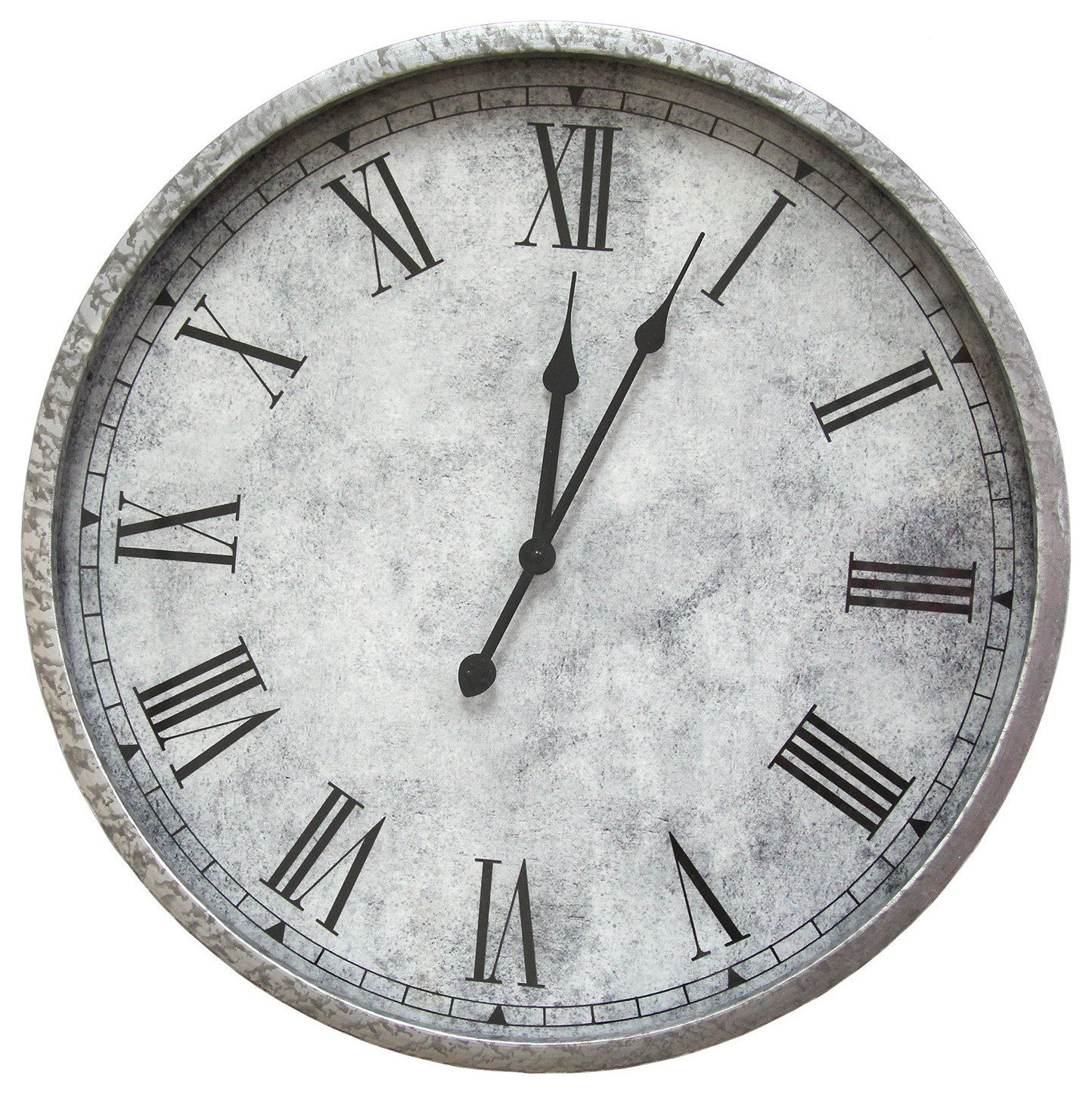 HomeRoots 18" Round Salvaged Metal Wall Clock - Farmhouse - Wall Clocks ...