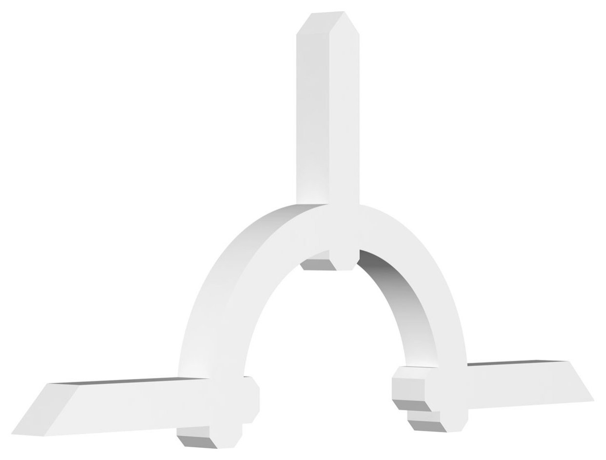 Ericson Architectural Grade PVC Gable Bracket, 72"Wx36"H (12/12 Pitch ...