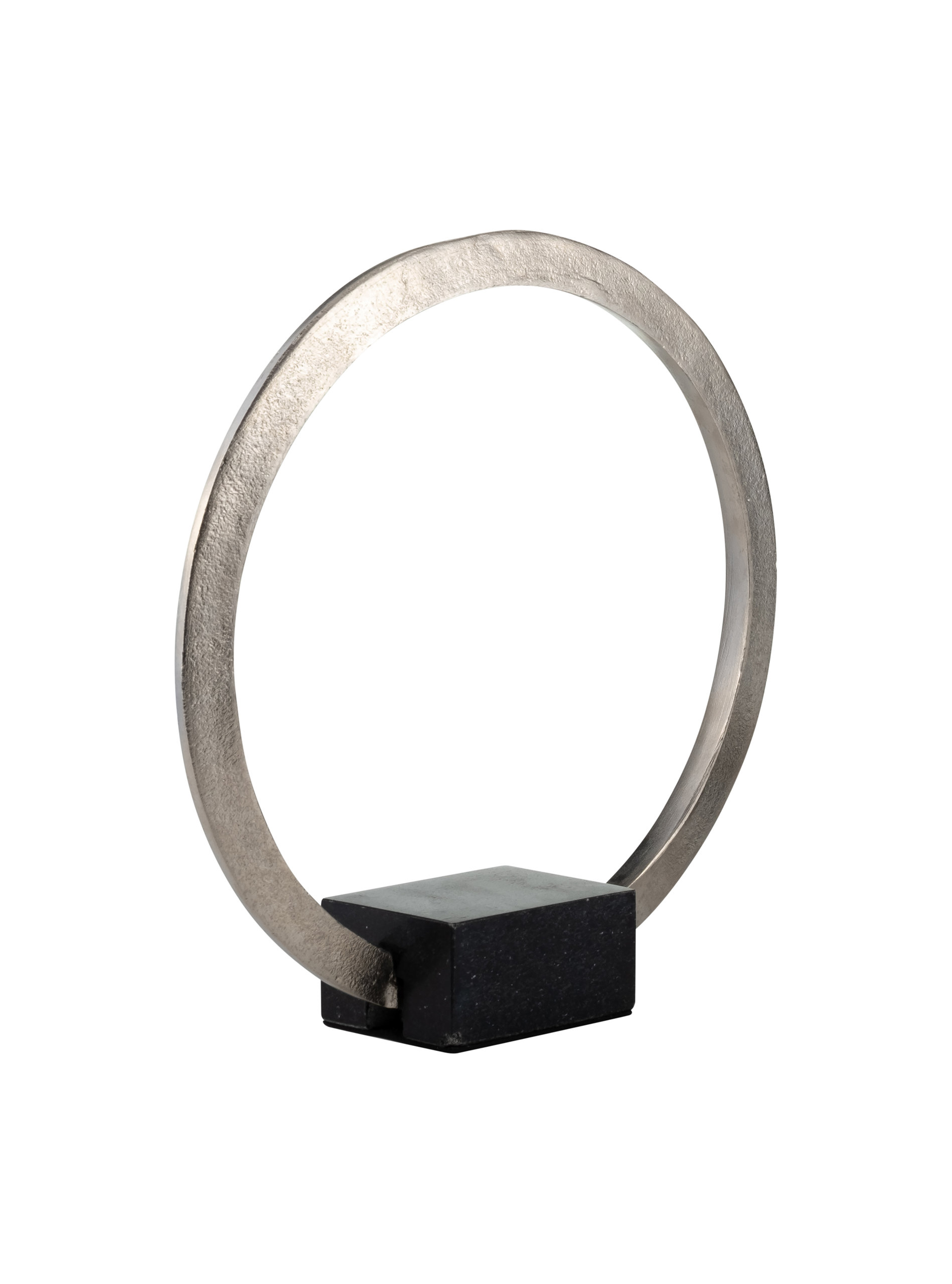 Metal, 12", Standing Ring, Base, Nickel/Black, 12x3x13 inches ...