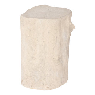 Log Stool Roman Stone, Small - Rustic - Accent And Garden Stools - by ...