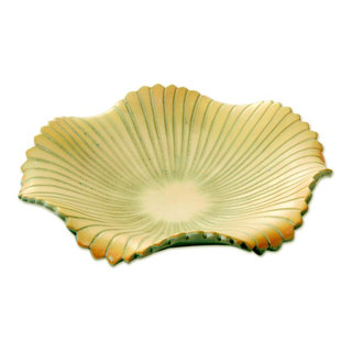 Hibiscus Flower Ceramic Fruit Bowl - Contemporary - Fruit Bowls And ...