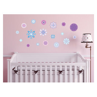 Frozen Inspired Snowflake Fabric Walll Decals, Set of 18 Snowflakes ...