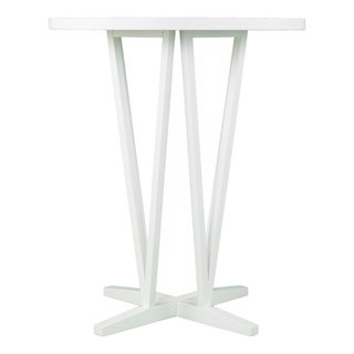 Nantwich White Bar Height Table - Contemporary - Indoor Pub And Bistro ...