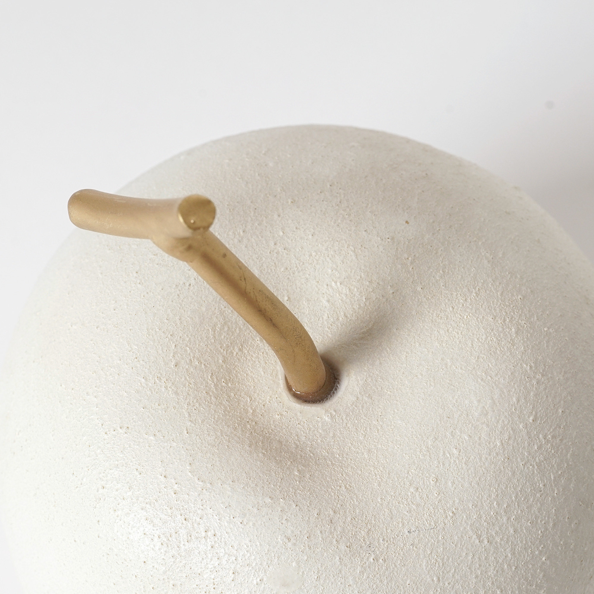 American Art Decor Cream White Resin Apple And Pear Fruit Tabletop ...