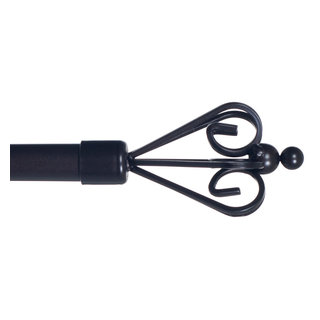 Lavish Home Crown Curtain Rod 3/4 inch, Rubbed Bronze - Traditional ...