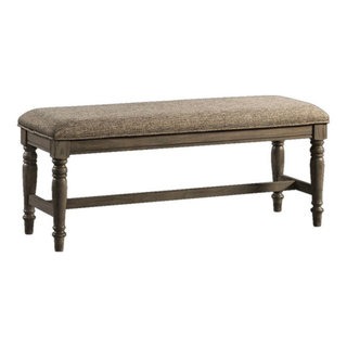 Balboa Park 46" Wide Backless Bench With Cushion, Roasted Oak ...