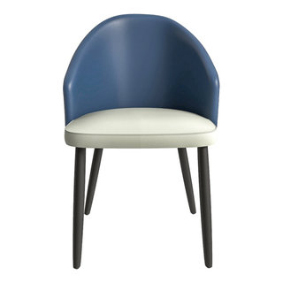 Paradiso Collection Modern Dining Seat in Blue with White Seat - Modern ...