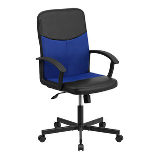 MFO Mid-Back Vinyl Task Chair with Mesh Inserts - Contemporary - Office ...
