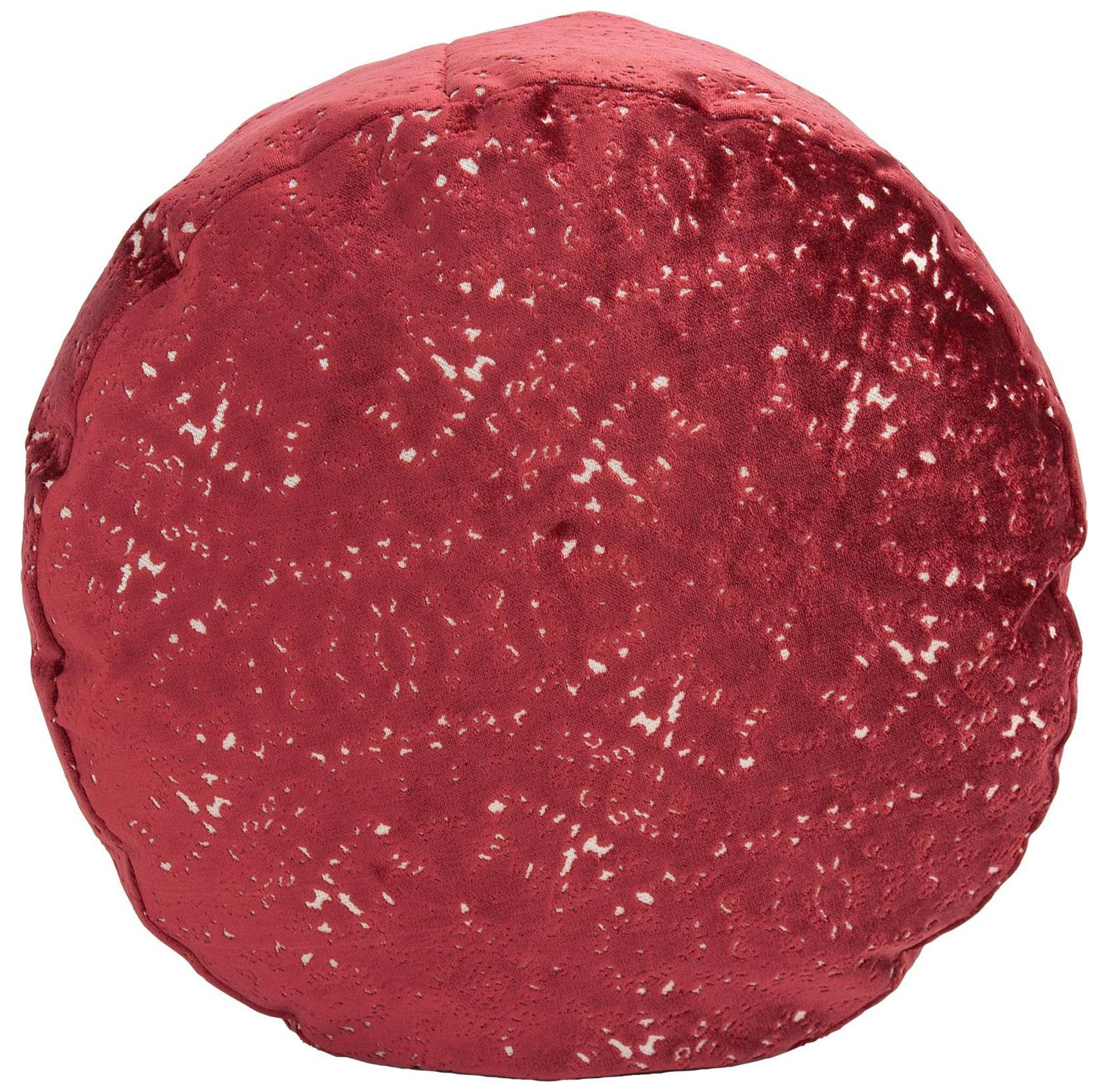 Hand-Finished Round Pouf, Ruby Red, Tall - Contemporary - Floor Pillows ...