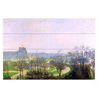 Tile Mural The Tuileries Kitchen Bathroom Backsplash, 4.25" Ceramic ...