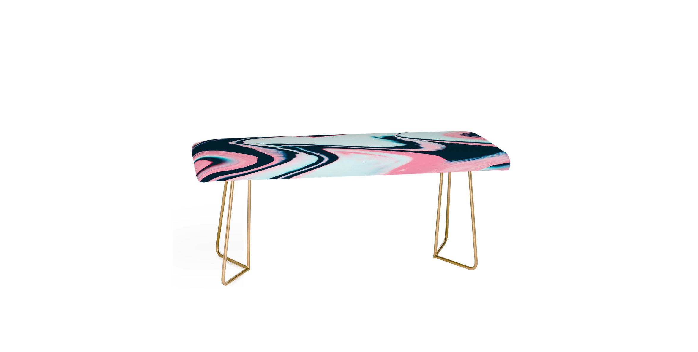 Deny Designs Marta Barragan Camarasa Effect Marble Glitch Bench ...