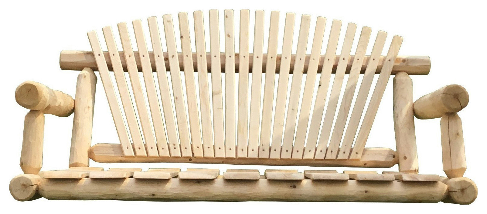 White Cedar Log Chain Porch Swing, 5 Foot - Rustic - Porch Swings - by ...