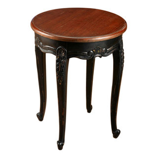 Carina Wood End Table, Black - Traditional - Side Tables And End Tables ...