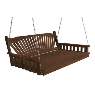 Cedar Fanback Swingbed, 5 Foot - Transitional - Porch Swings - by ...