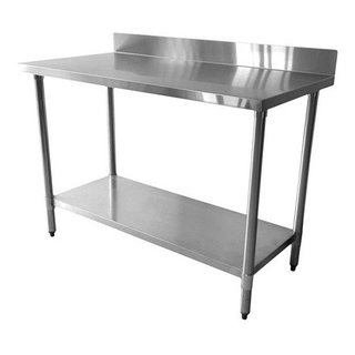 30"X72"X 35", 430 Stainless Steel Worktable, Flat Top With 4 ...
