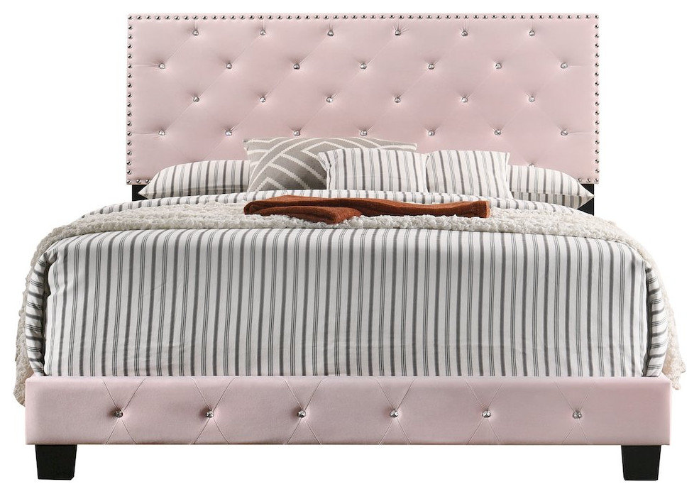 Glory Furniture Suffolk Full Bed in Pink Color - Contemporary - Dining ...