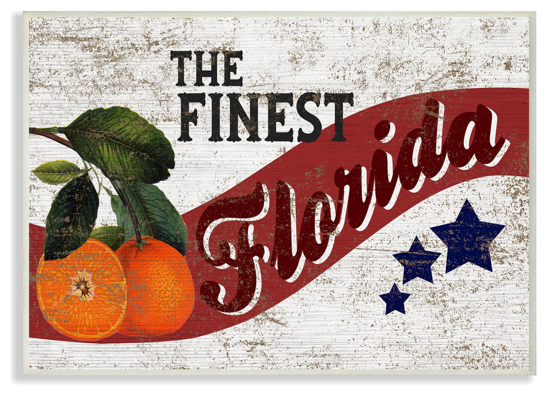 Rustic Americana Star Fruit Crate Finest Oranges Florida State Plaque ...