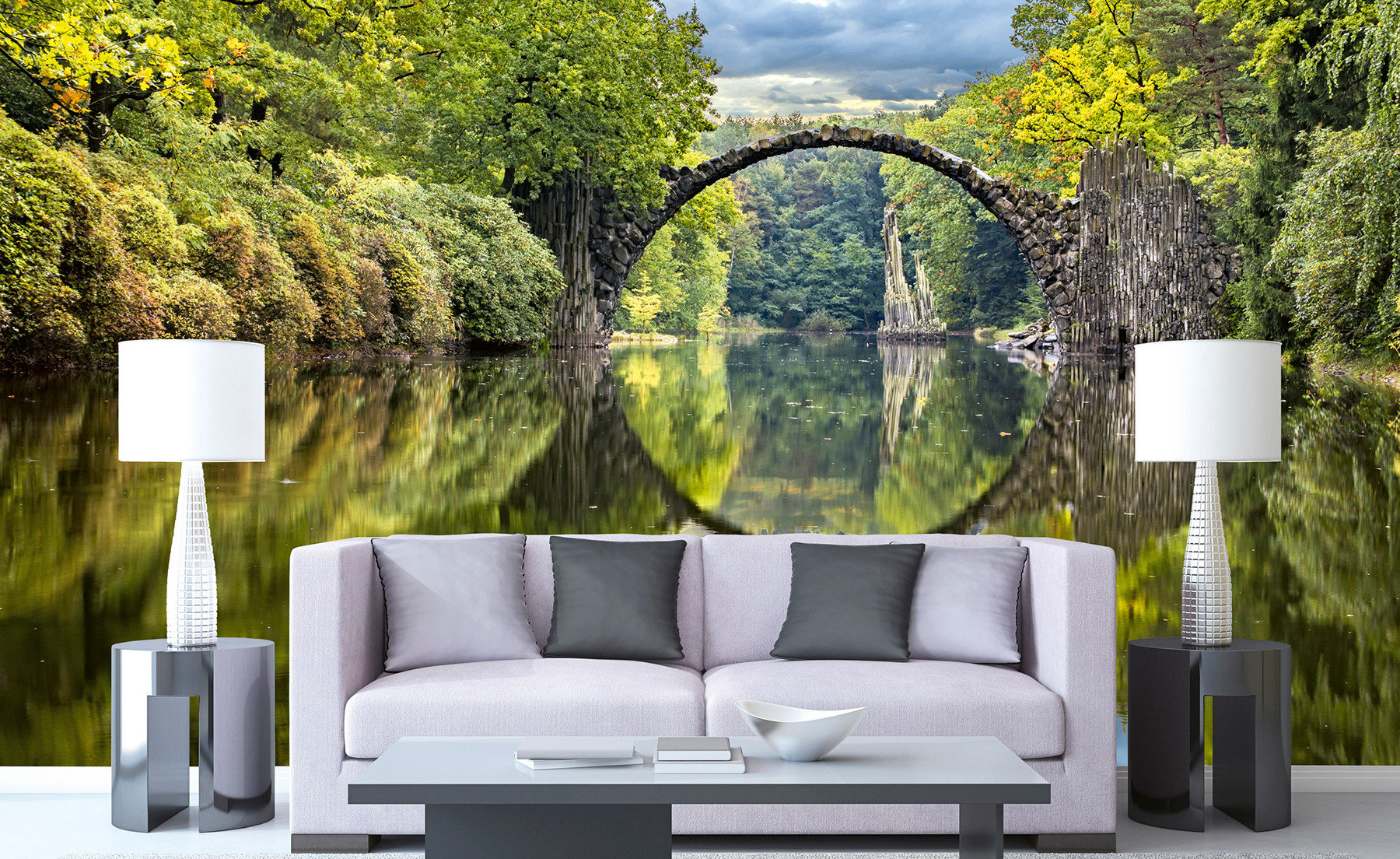 Arch Bridge Wall Mural - Contemporary - Wall Decals - by Brewster Home ...