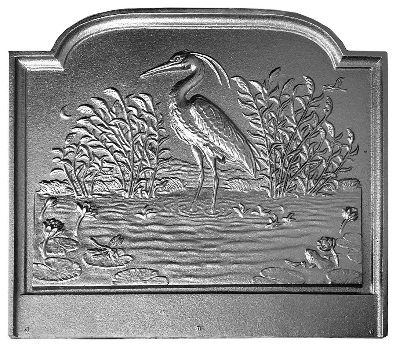 Pennsylvania Firebacks Heron Fireback - Modern - Fireplace Accessories ...