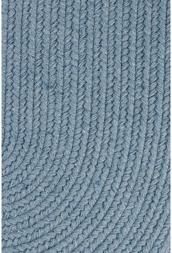Solid Wool Rug, Blue Bonnet, 4' Round, 4' Round - Contemporary - Area ...