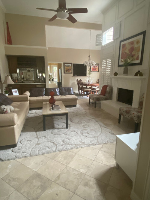 Arrange chairs in living room