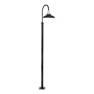 Cocoweb 10" Peony LED Street Lamp in Mahogany Bronze With 8' Post, 11 ...