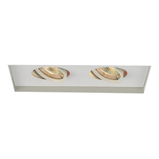 Low Voltage Multiple Two Light Invisible Trim, White - Recessed Trims ...