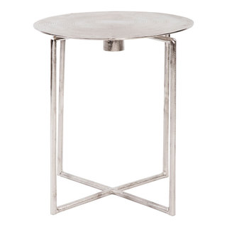 Roseto HEIF29373 Keisha 19" Aluminum and Metal Accent Table ...