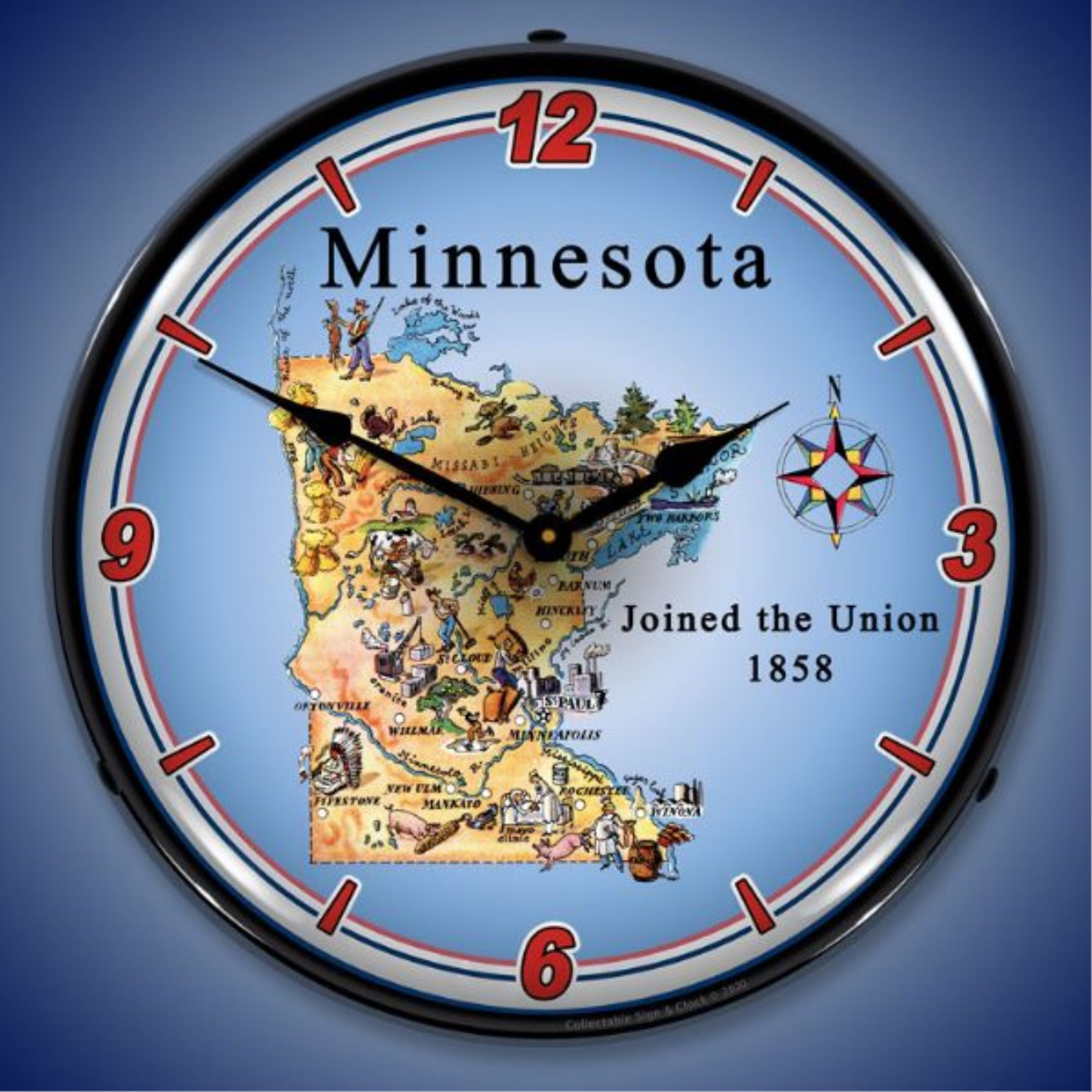 20041105 State of Minnesota Clock - Contemporary - Wall Clocks - by ...