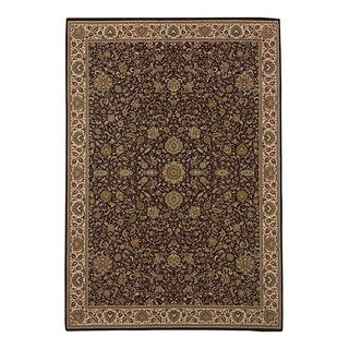 Aiden Traditional Vintage Inspired Brown/Ivory Rug, 4'x5'9 ...