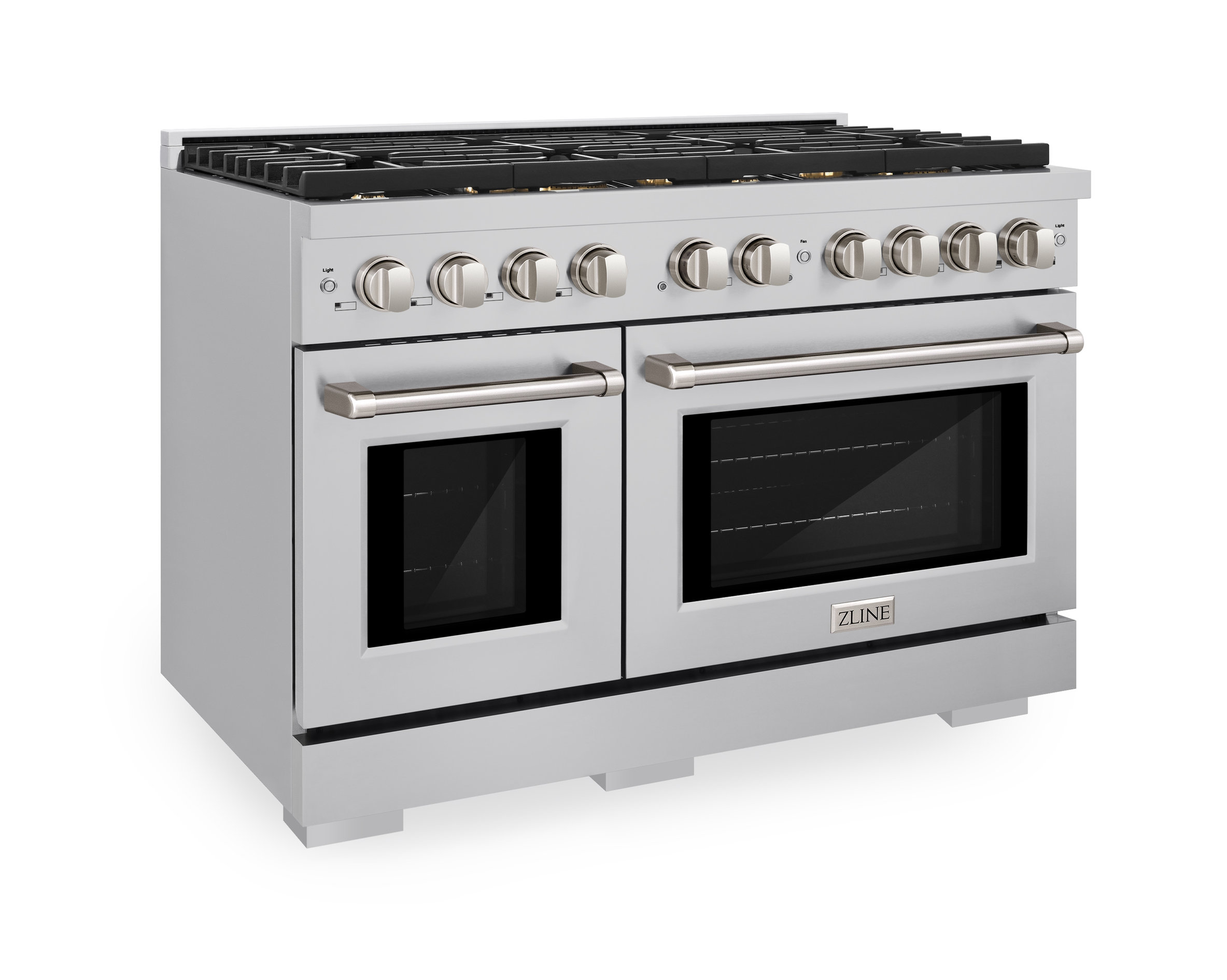 ZLINE 48" Freestanding Gas Range in Stainless Steel with Brass Burners ...