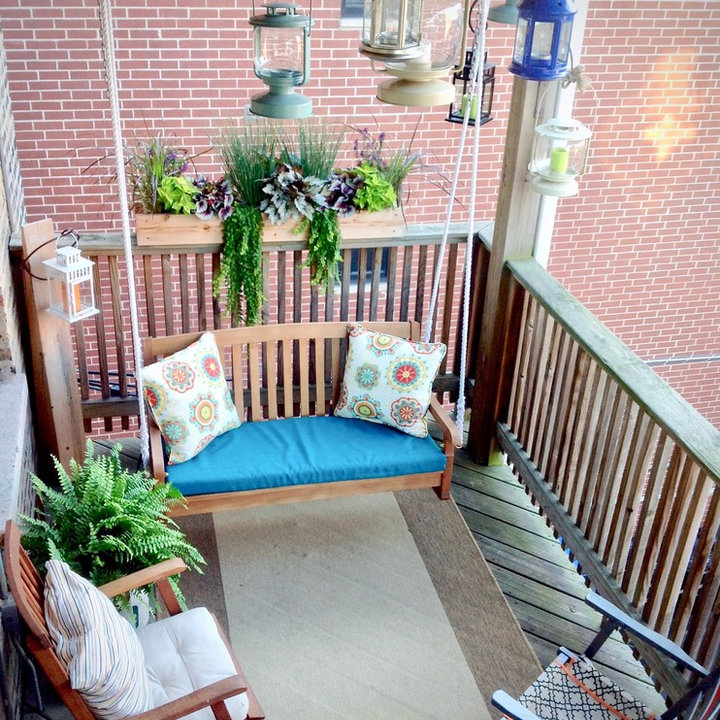75 Beautiful Balcony with Wood Railing Ideas & Designs - February 2024 ...