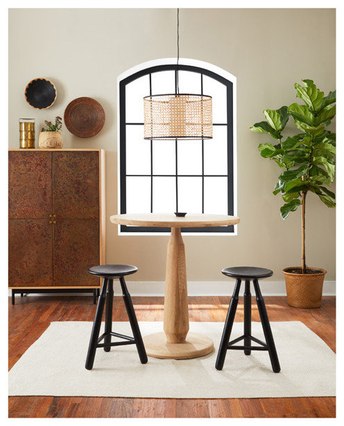 Dowel Solid Oak Counter Stool - Midcentury - Bar Stools And Counter ...