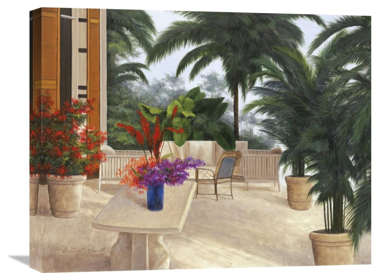 "Private Patio" Artwork, 24" x 20" - Prints And Posters - by Global ...