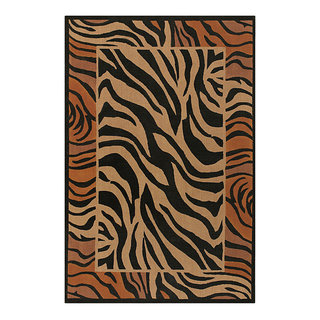 Chandra Safari Saf15003 Rug, Brown/Black/Orange/Tan, 9'x13 ...