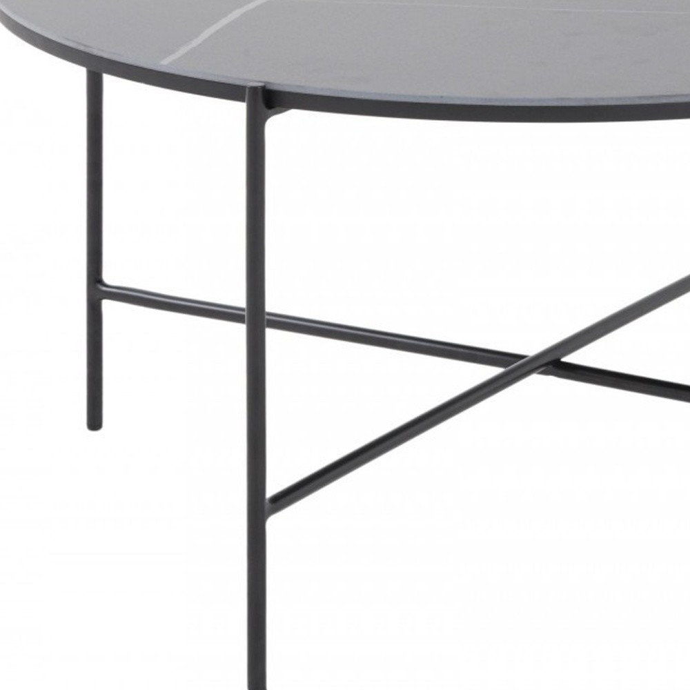 Modern Black Ceramic Round Coffee Table - Transitional - Coffee Tables ...