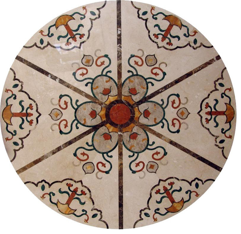 Water Jet Medallion, Petals, 96" X 96" - Contemporary - Floor ...