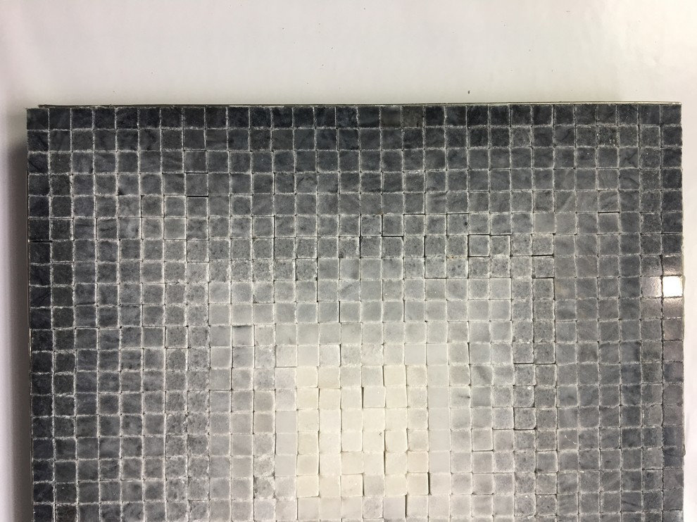 Pyramids Framed Marble Mosaic, 12"x12" - Contemporary - Wall Accents ...